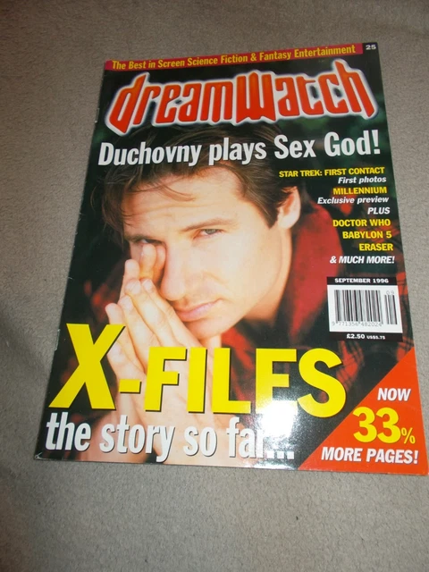 DREAMWATCH MAGAZINE ISSUE 25,David Duchovny,Millenium,B5 £1.99 ...