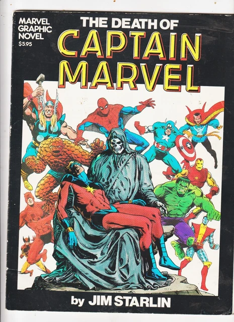 BANDE DESSINÉE THE Death of Captain Marvel/Jim Starlin/1ère impression ...