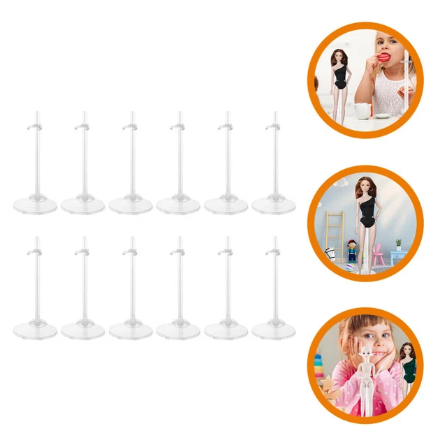 12 PCS DOLLS Stands Bases Showcase Figure Auxiliary Display Model £11. ...