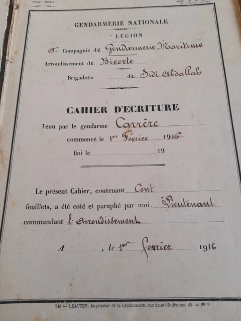 ANCIEN CAHIER D Ecriture Gendarmerie Maritime 1916 EUR 80,00 - PicClick FR ANCIEN CAHIER D Ecriture Gendarmerie Maritime 1916 EUR 80,00 - PicClick FR
