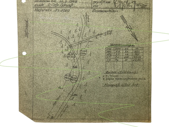 ORIGINALE WK2 DEUTSCHE Minen karte Eifel/Westwall/Hürtgenwald ...
