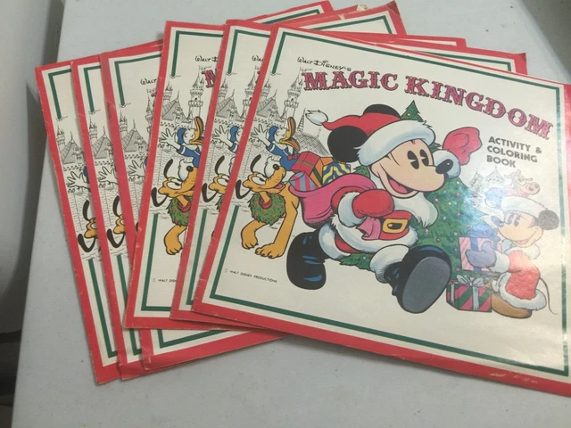 6 VINTAGE DISNEYLAND - Walt Disney's Magic Kingdom Activity & Coloring ...