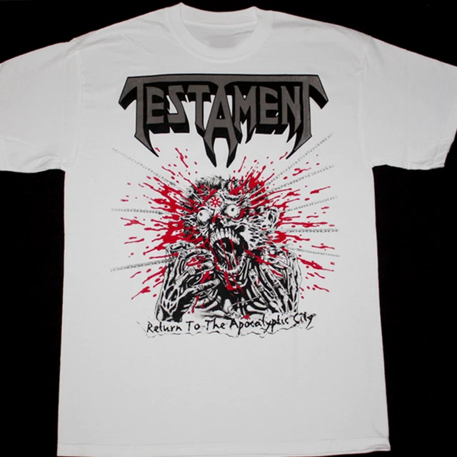 TESTAMENT RETURN TO the Apocalyptic City Men T-shirt White Unisex £17. ...