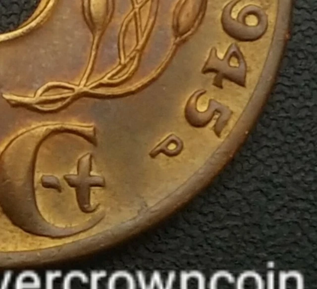 EAST INDIES 🇳🇱🇮🇩 1 Cent 1945 P Palm. KM#317. Bronze One Penny coin ...