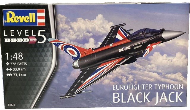 REVELL 1/48 RAF Typhoon Black Jack Eurofighter Plastic Model Kit #03820 ...