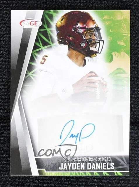 2022 SAGE LOW Series Auto Black Jayden Daniels #A-JD EUR 18,91 ...