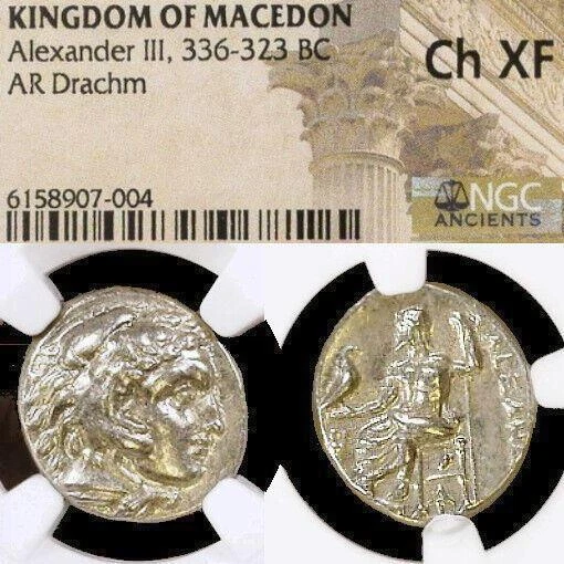 Alexander The Great Rare Lifetime Issue Ngc Choice Xf Herakles Zeus Demeter Coin £543 72