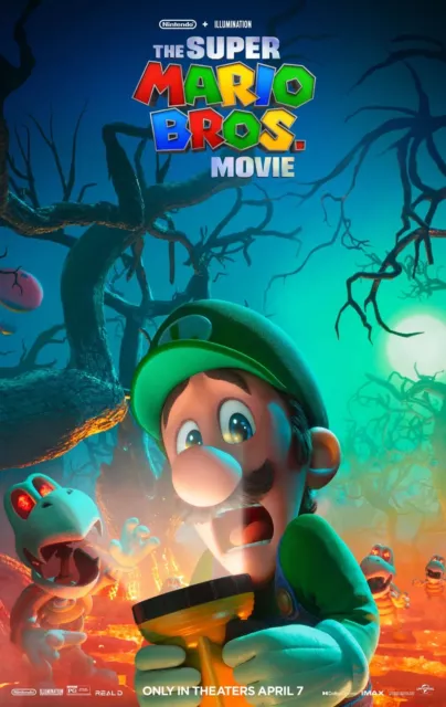 Super Mario Bros Movie Poster Luigis Mansion 2023 11x17 Reprint £11
