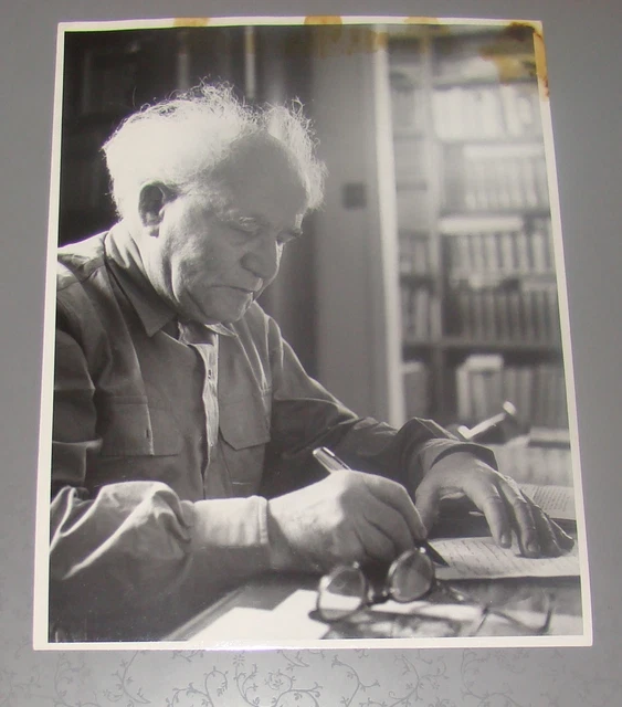 JEWISH JUDAICA ORIGINAL press photo David Ben Gurion israel 1st prime ...