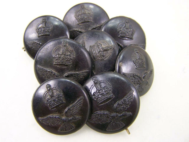 8 VINTAGE RAF RAAF bakelite uniform tunic buttons 3568 $39.95 - PicClick AU