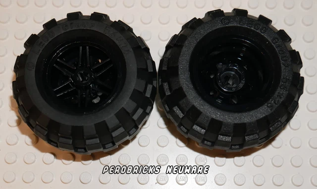 LEGO TECHNIC TECHNIC Wheels Wheel Tires 56 x 26 Black Rims #55976 ...