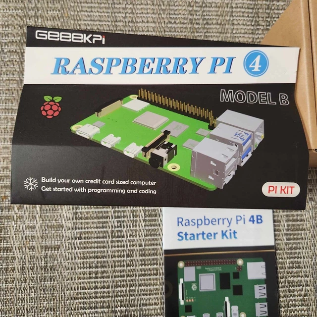RASPBERRY PI 4 Model B 8GB Plastic Case+ 64GB SD Card, Starter Kit Case ...