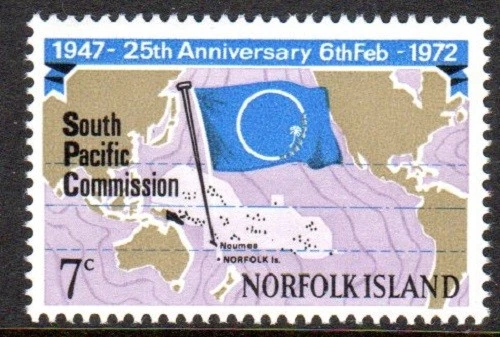 1972 NORFOLK ISLAND SOUTH PACIFIC COMMISSION SG126 mint unhinged EUR 0 ...