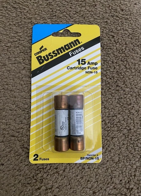 COOPER BUSSMANN 2-PACK 15-Amp Fast Acting Cartridge Fuse - $4.95 - PicClick