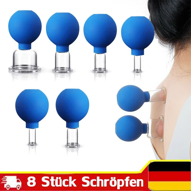 8X SCHRÖPFGLAS SCHRÖPFGLÄSER Cupping Saugball Schröpfen Vakuum Massage Cups Set EUR 29,99 ...