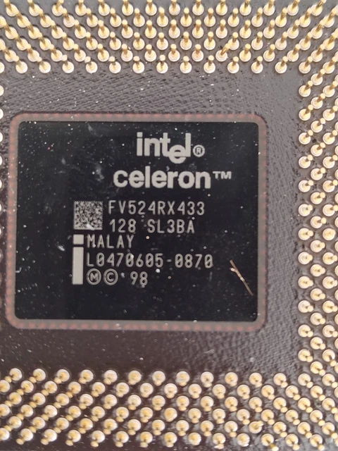 INTEL CELERON SL3BA 433MHz/128KB/66MHz FSB Socket/Sockel 370 PC-CPU ...