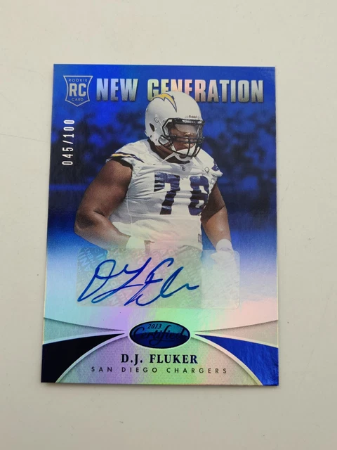 2013 CERTIFIÉ NOUVELLE Génération Miroir Bleu Signatures DJ Fluker Auto ...
