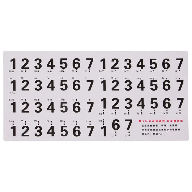 PIANO KEYBOARD STICKER Adhesive Stickers Phonetic Symbols Note £5.68 ...