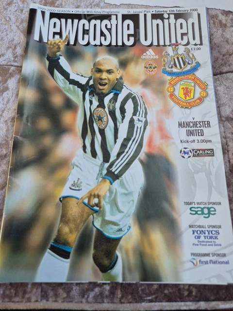 NEWCASTLE UNITED V Manchester United Official Matchday Programme 12th ...