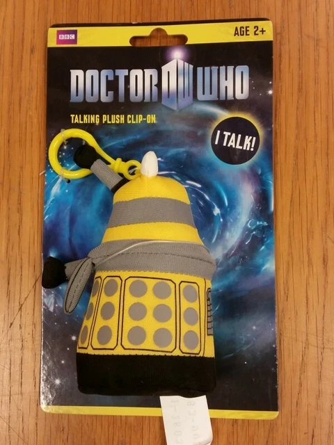 DOCTOR WHO BBC Yellow Dalek Plush Clip On Key Ring Underground Toys (No ...