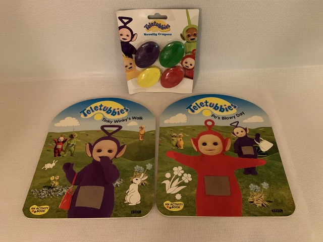 TELETUBBIES COLORING ACTIVITY Books x 2 & Novelty Crayons NEW Vintage £ ...