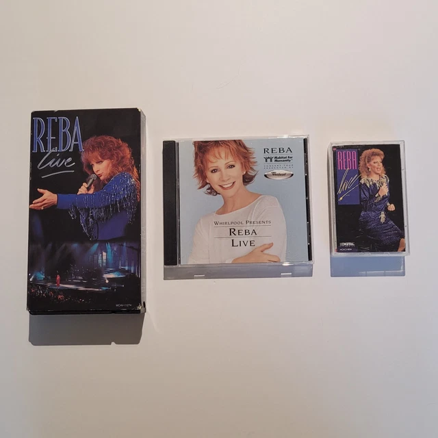 VINTAGE REBA MCENTIRE Live CD, Cassette, & VHS Tape Bundle (3 Total ...