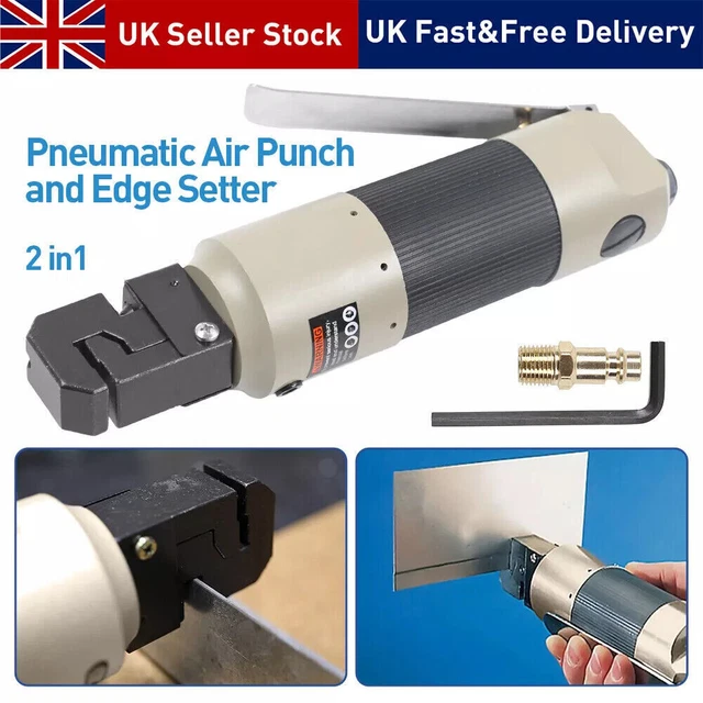 2IN1 PNEUMATIC AIR Punch Flange Tool Metal Edge Setter Panel Flanging ...