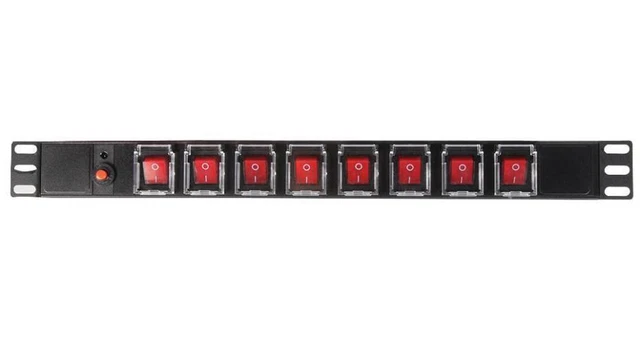 8 WAY IEC C13 Switch Panel PDU with 16A Plug, 19" 1U - PDS8-C13-16A £47.09 - PicClick UK