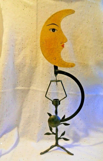 VINTAGE METAL BALANCE Pendulum Rocker Crescent Moon Moving Eye Swing 25 ...