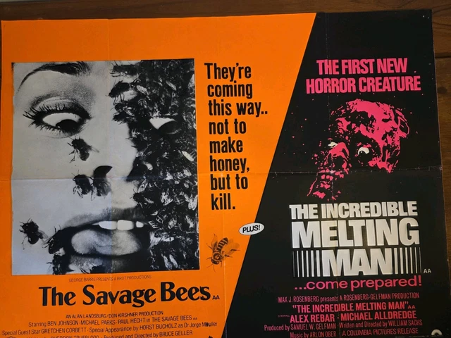 THE SAVAGE BESS/THE Incredible Melting Man Original Uk Quad Poster ...