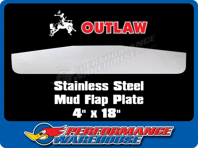 TRUCK STAINLESS STEEL BOTTOM MUD FLAP PLATE 4" x 18" TRUCK RIG USA $33. ...