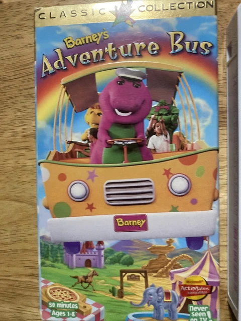 BARNEY - BARNEYS Adventure Bus (VHS, 1997) Classic Collection White ...