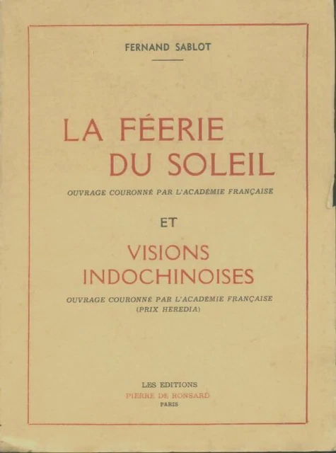 LA FÉERIE DU soleil - Fernand Sablot - V1998092 EUR 10,49 - PicClick FR
