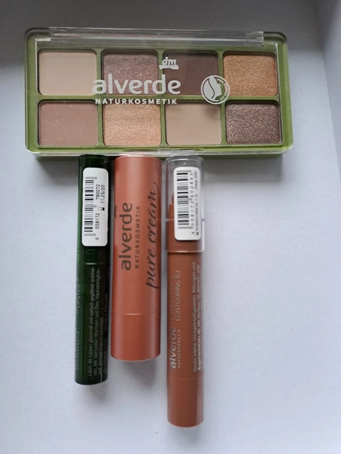 4 TLG. ALVERDE Naturkosmetik Set: Eyeshadow Palette 50 Nude Glam ...