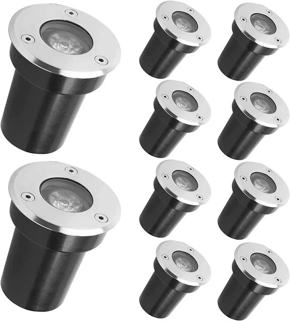 10 X PROJECTEUR Encastré au Sol LED 230V Lampe sur Pied Spot Extérieur ...
