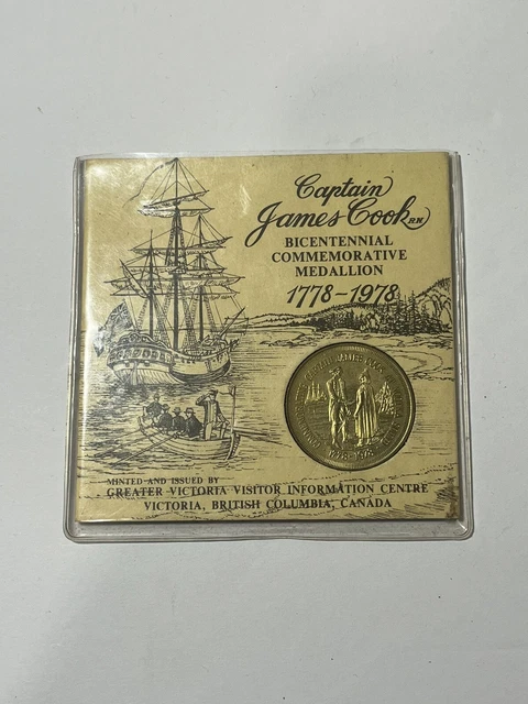 1978 CAPTAIN JAMES Cook Bicentennial Commemorative Medallion $20.00 ...