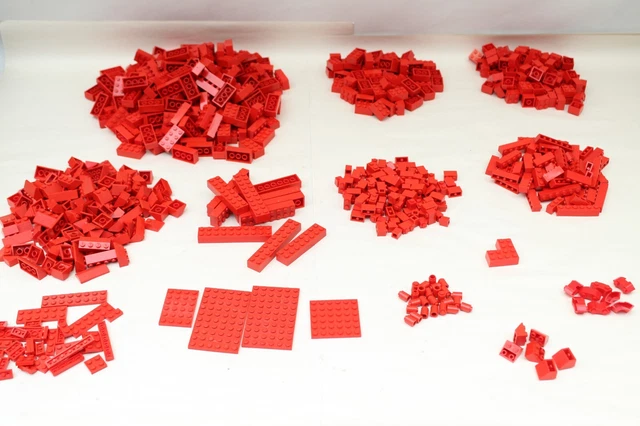 LEGO RED BRICKS LARGE JOBLOT OF SPARES AND PARTS BUNDLE - RED £25.00 ...