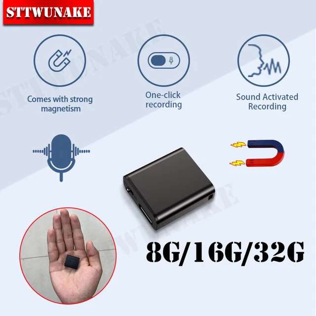 MINI VOICE ACTIVATED recorder hidden magnet recording listening spy ...