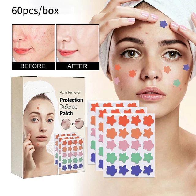60PCS ACNE PIMPLE Patch Cute Shape Absorb Fluid Acne Stickers Spot ...