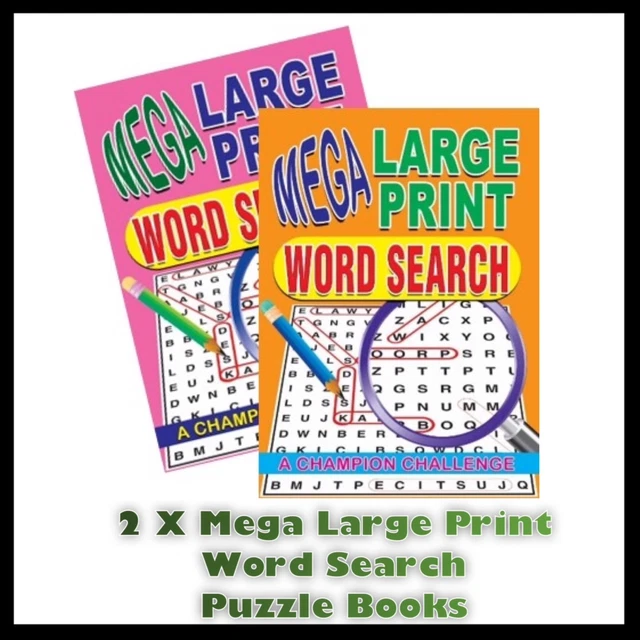 2 X A4 Mega Large Word Search Puzzle Book Books Print 258 Puzzles A4 ...