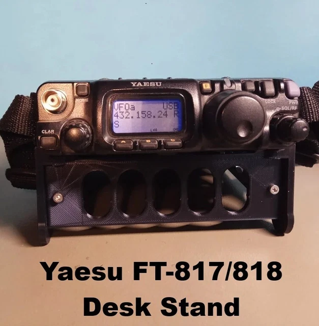 YAESU FT-817/818 TRANSCEIVER Desk Stand Carbon Fibre Effect on Facing ...