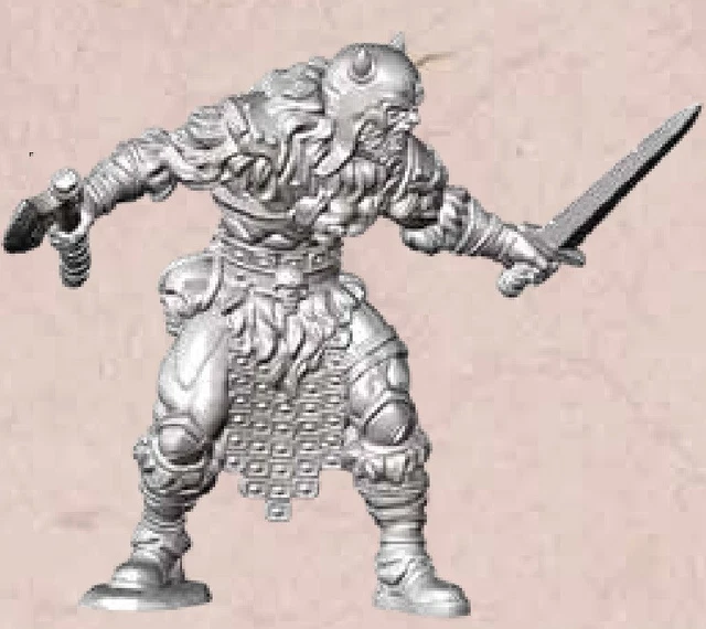 ARCHON STUDIOS DUNGEONS&LASERS DnD Scale NPC Masked Warrior Evil ...