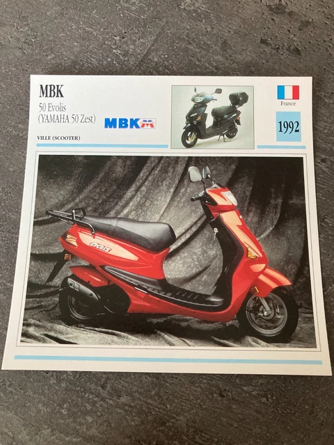 CARTE FICHE MOTO collection ATLAS MBK 50 EVOLIS YAMAHA 50 ZEST EUR 2,50 - PicClick FR