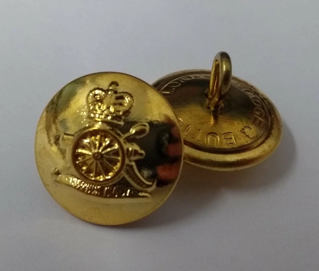 GENUINE BRITISH ARMY RHA Royal Horse Artillery Officers Gilt Buttons1 ...