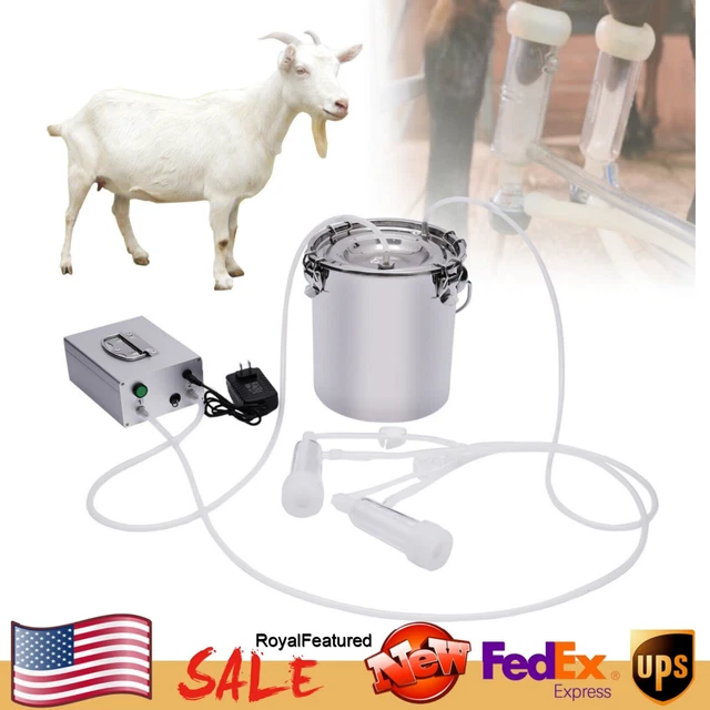 5L ELECTRIC SHEEP Goat Milking Machine 110v Bucket Vacuum Impulse Pump ...