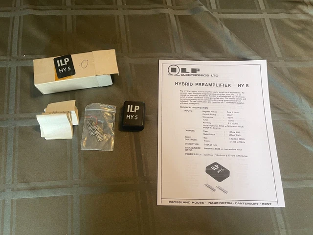 RARE ILP ELECTRONICS Ltd Hy5 Hybrid Preamplifier Module Made In England ...