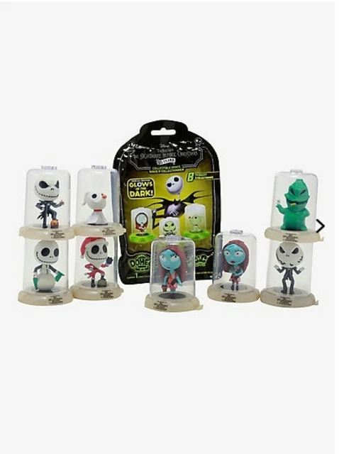 DOMEZ THE NIGHTMARE BEFORE CHRISTMAS Glow In The Dark GITD 25 Years Set ...