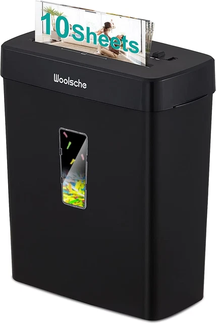 PAPER SHREDDER, 10-SHEET Cross Cut with 3.43-Gallon Basket, P-4 ...