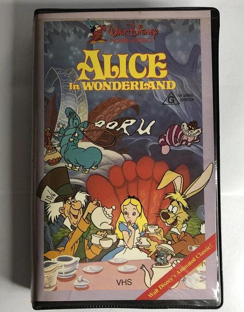 ALICE IN WONDERLAND Clam Shell Case Rare (G) Walt Disney VHS $59.00 ...