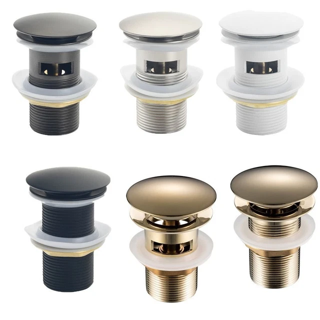 WASTE BUTTON BASIN Waste Plug Drainer Bathroom Washbasin Pipe ...